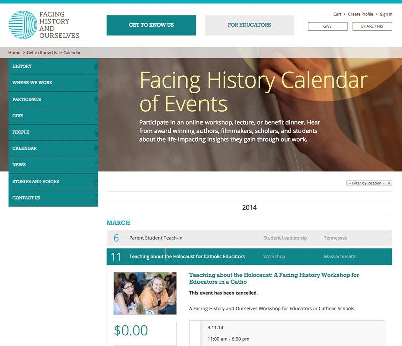 Facing History and Ourselves | Eternalistic